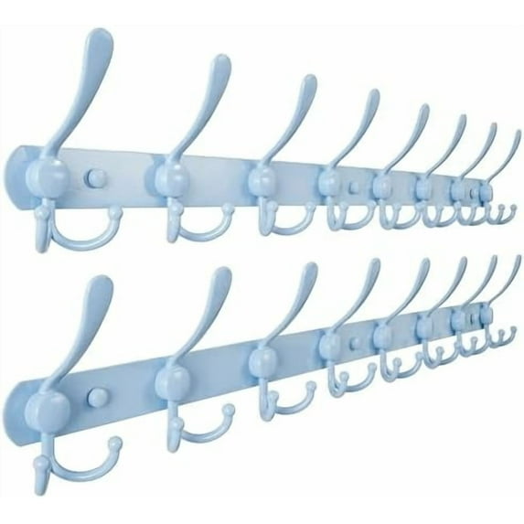 Coat Rack Wall Mount - 29.5” Long 8-Tri-Hooks Heavy Duty Coat Hanger ...