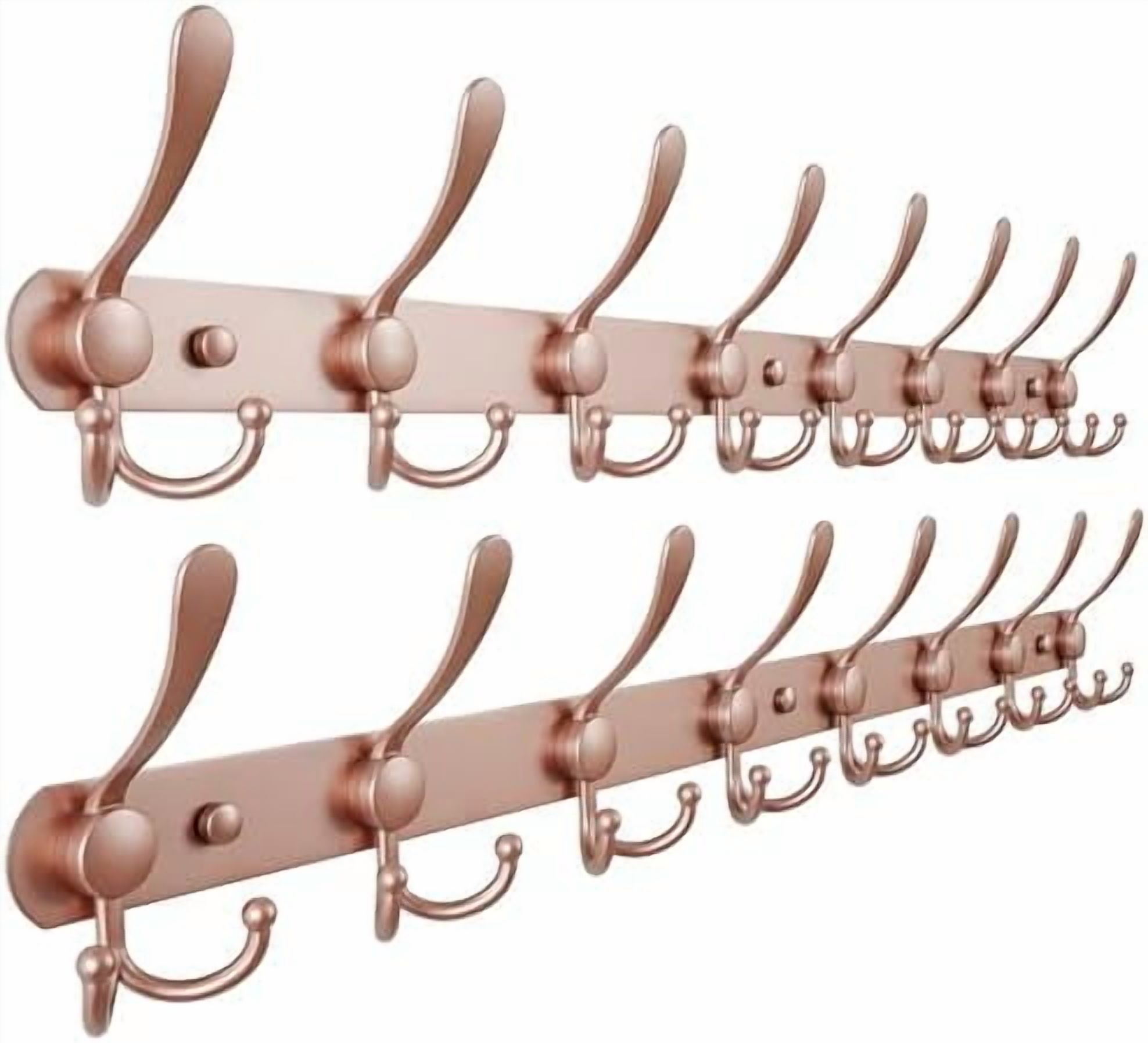 Coat Rack Wall Mount - 29.5” Long 8-Tri-Hooks Heavy Duty Coat Hanger ...