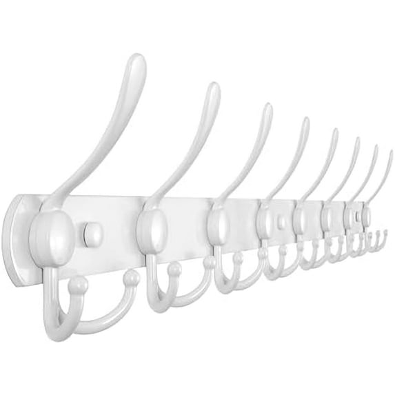 Coat Rack Wall Mount - 29.5” Long 8-Tri-Hooks Heavy Duty Coat Hanger ...