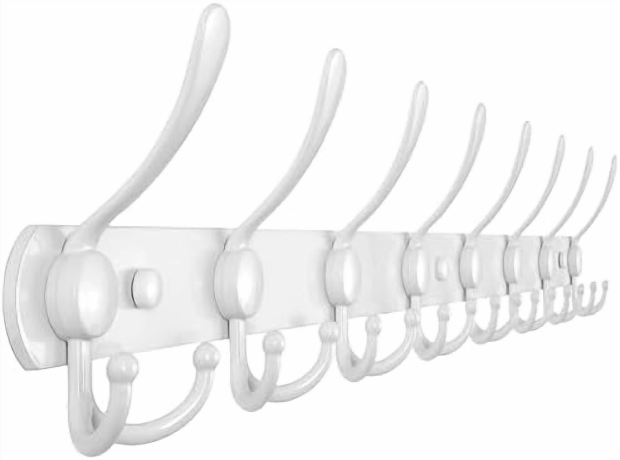 Coat Rack Wall Mount - 29.5” Long 8-Tri-Hooks Heavy Duty Coat Hanger ...