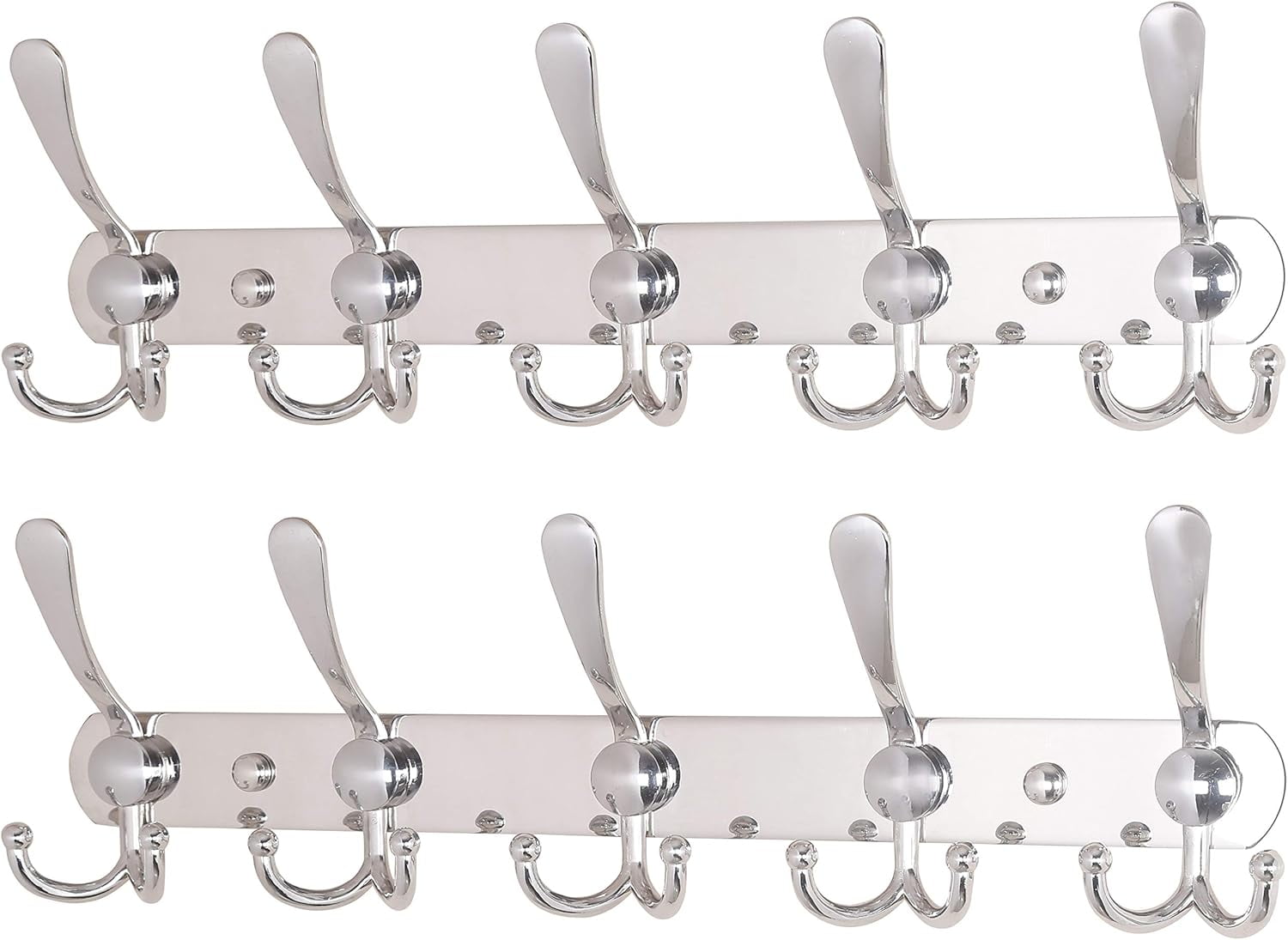 Coat Rack Wall Mount - 29.5\u201D Long 8-Tri-Hooks Heavy Duty Coat ...