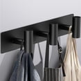 Coat Rack Wall Mount - 3 Hooks Towel Racks For Bathroom Robes Bags Keys ...