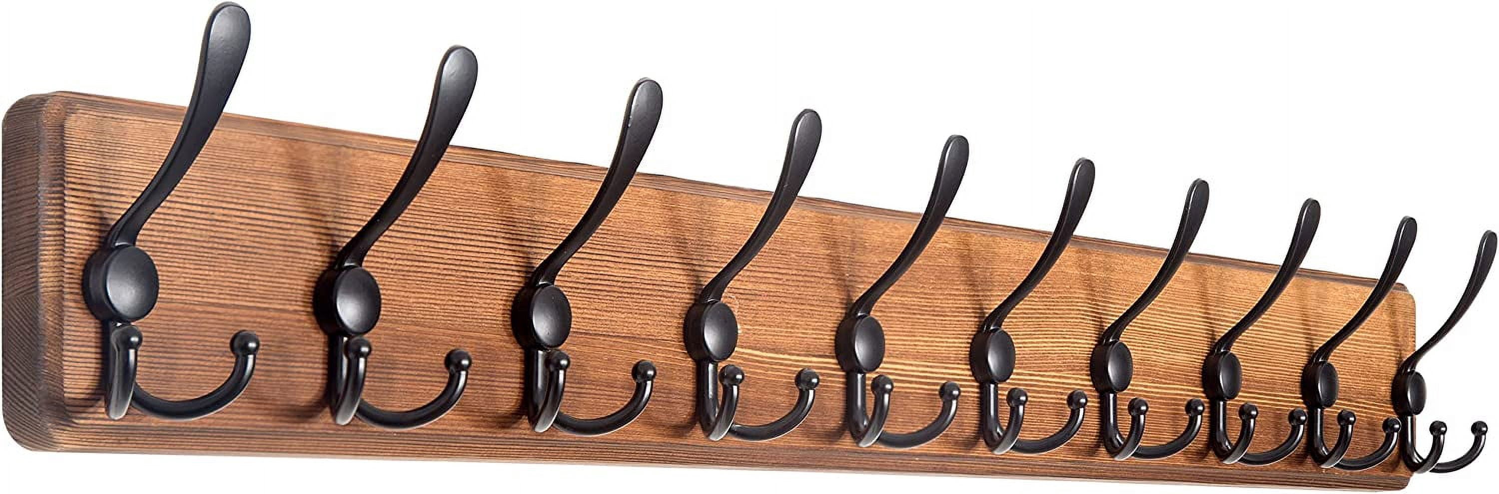 Coat Rack Wall Mount,38 9/16" Long,10 Hooks,Coat Hooks Wall Mounted ...