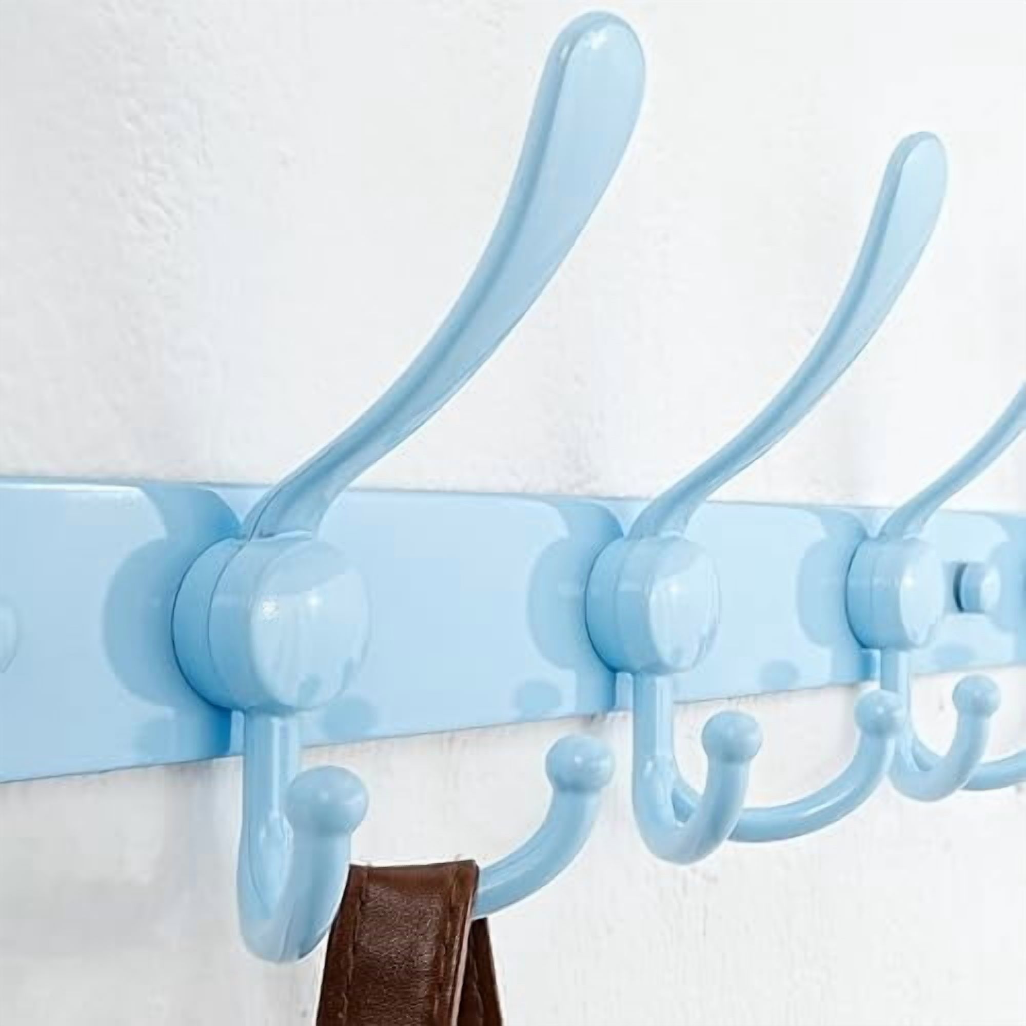 Coat Rack Wall Mount - 38” Long 10-Tri-Hooks Heavy Duty Coat Hanger ...