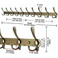 Coat Rack Wall Mount - 38” Long 10-Tri-Hooks Heavy Duty Coat Hanger ...