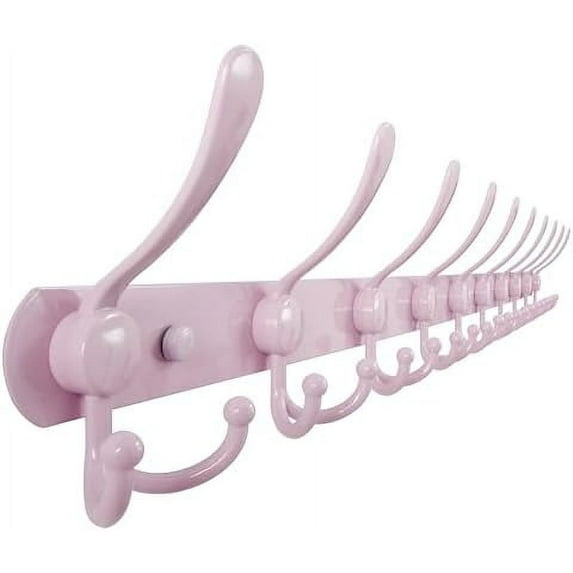 Coat Rack Wall Mount - 38” Long 10-Tri-Hooks Heavy Duty Coat Hanger ...