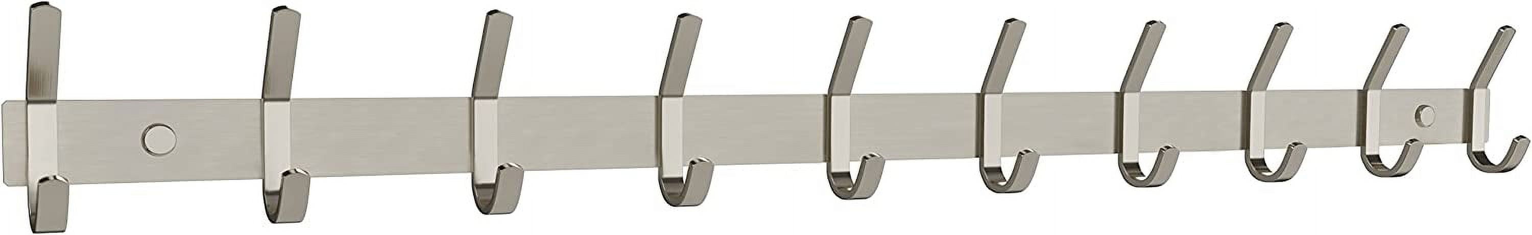 Coat Rack Wall Mount – Brushed Nickel 30 Inch Stainless Steel Hook Rail ...