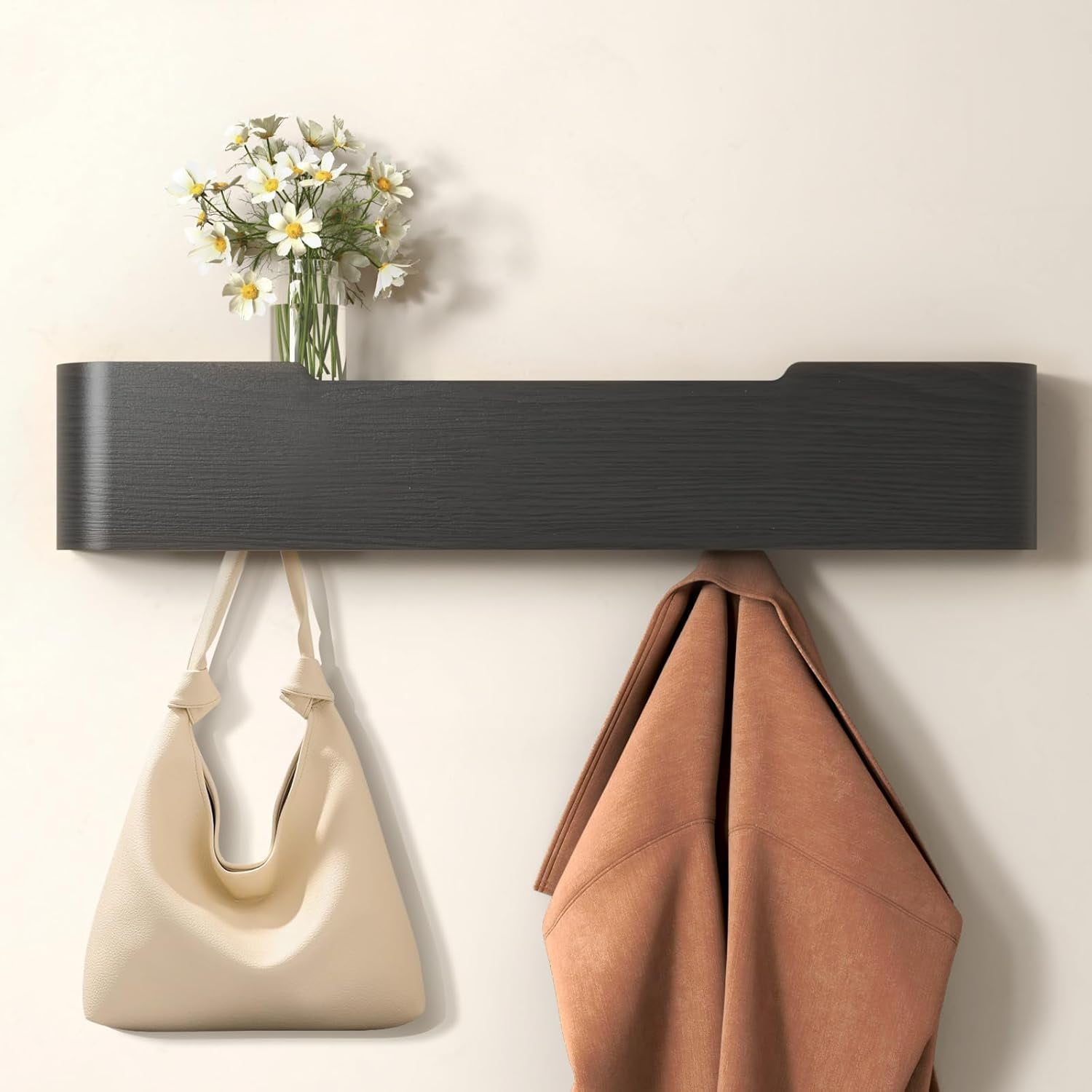 Coat Rack Wall Mount Entryway Organizer Modern Key Holder Wall Mount ...