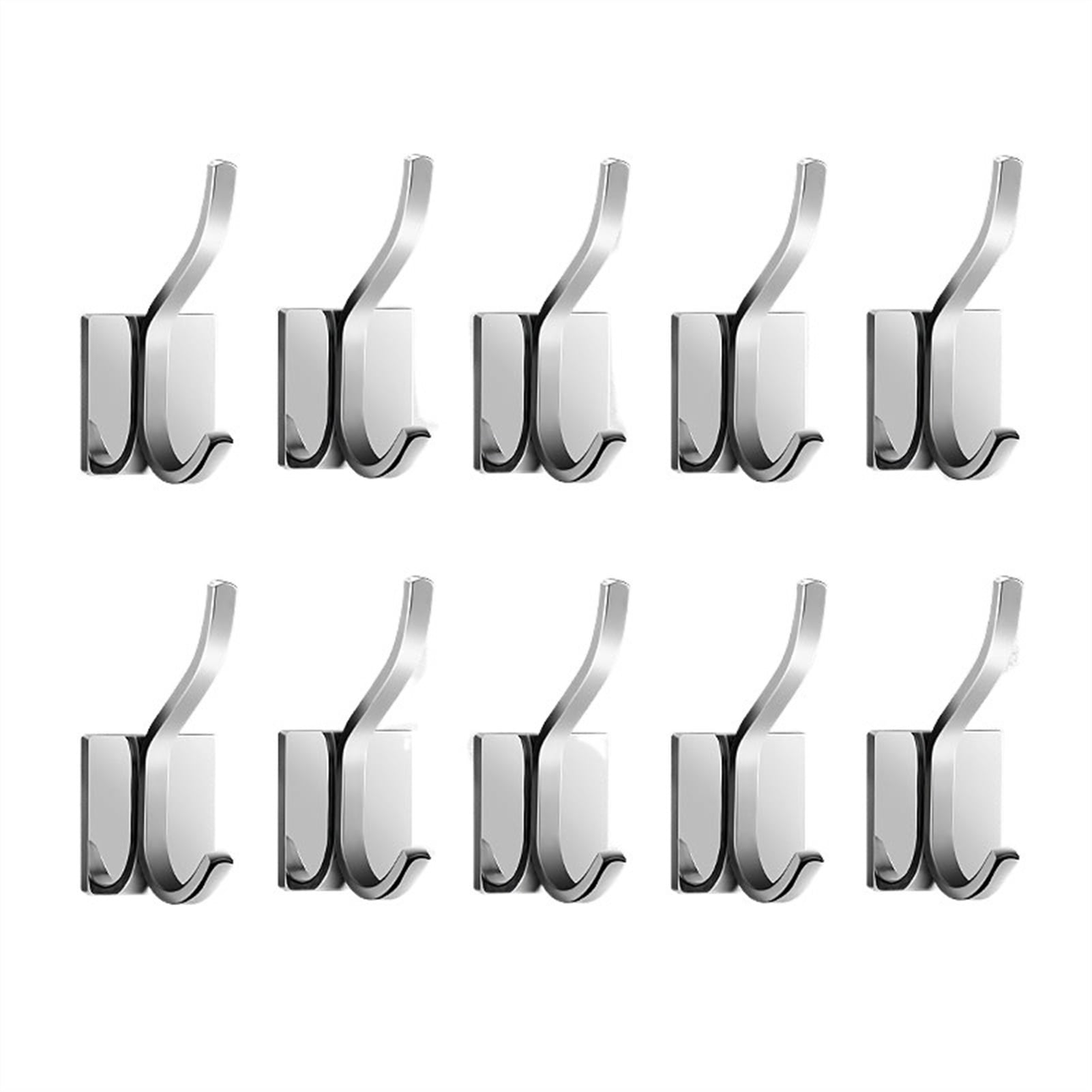 Coat Rack Wall Mount, Metal Coat Hook Rail, Stainless Steel, Simple ...