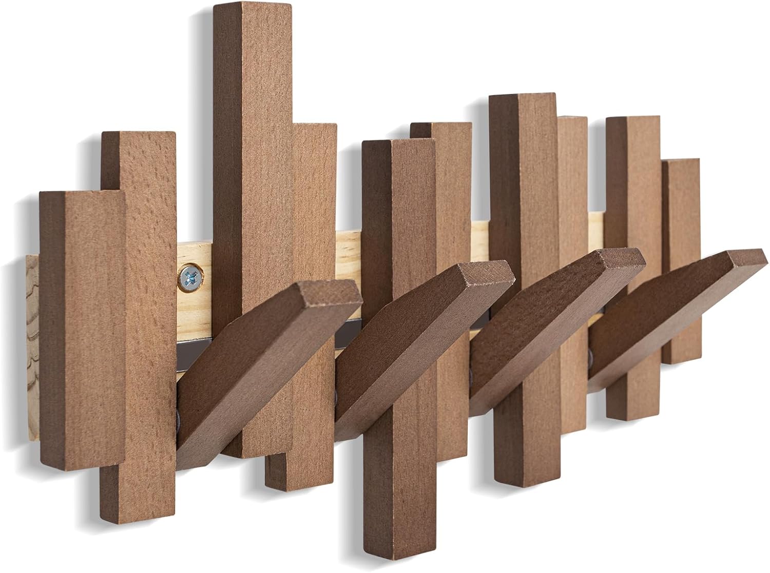 Coat Rack Wall Mount, Wooden Wall Mounted Coat Hook, Towel Hooks, Hat ...