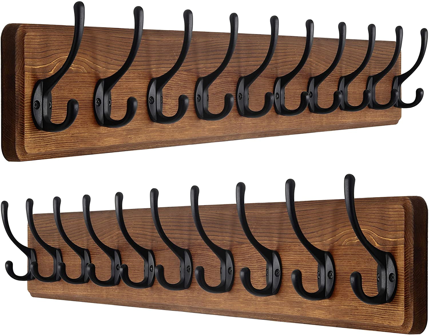 Coat Rack Wall Mounted,10 Hooks,38 9/16'' Long Coat Hooks Wall Mounted ...