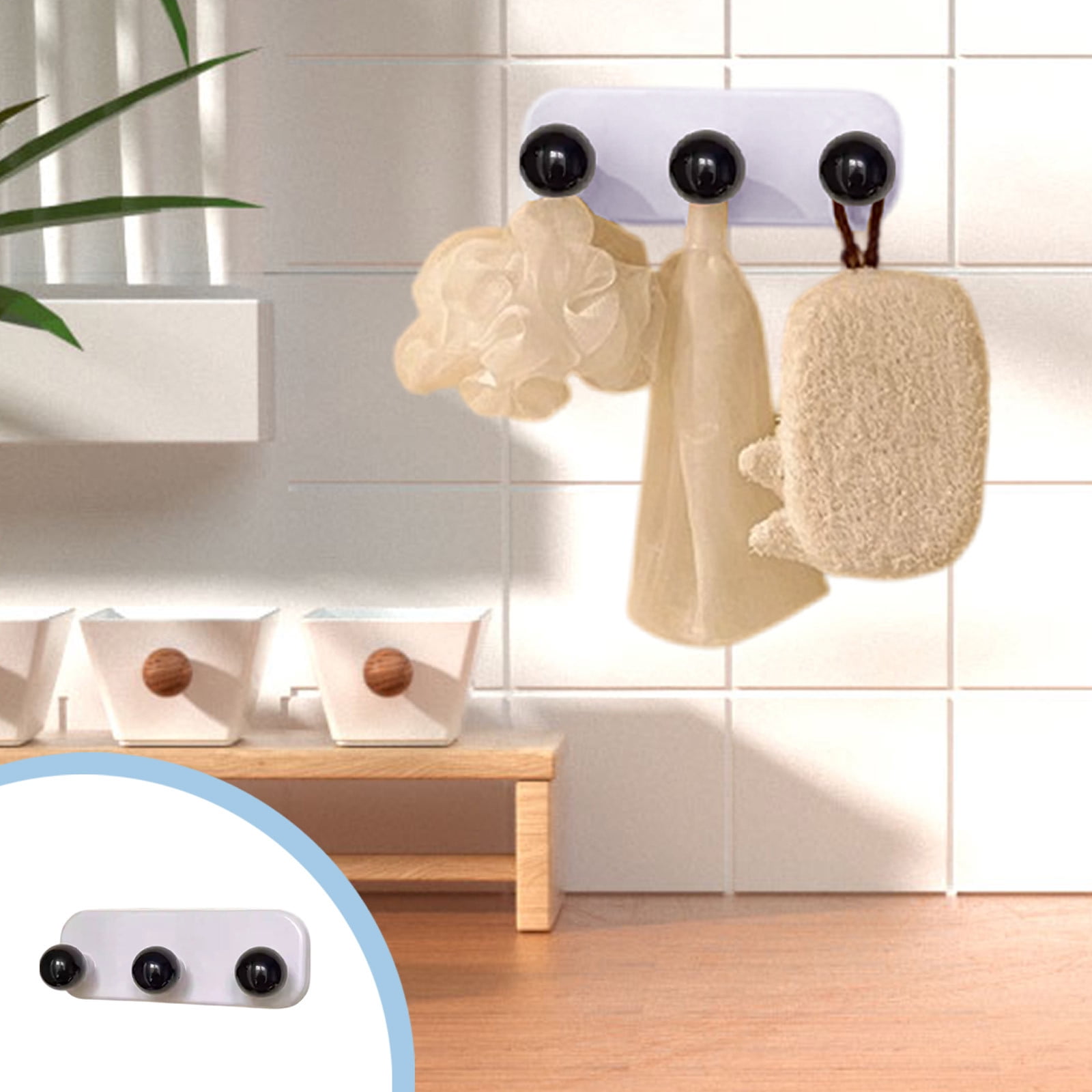 Coat Rack Wall Mounted 5 Hooks Heavy Duty Stainless Aluminum Metal Coat ...