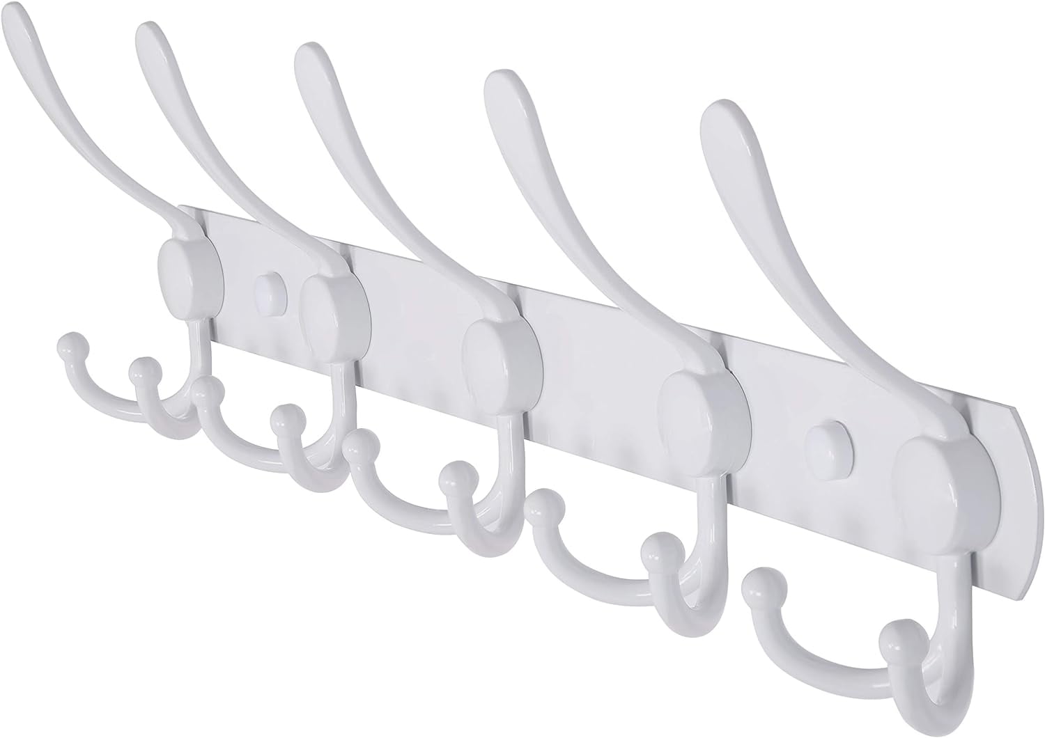 Coat Rack Wall Mounted - 5 Tri Hooks, Heavy Duty, Stainless Steel ...