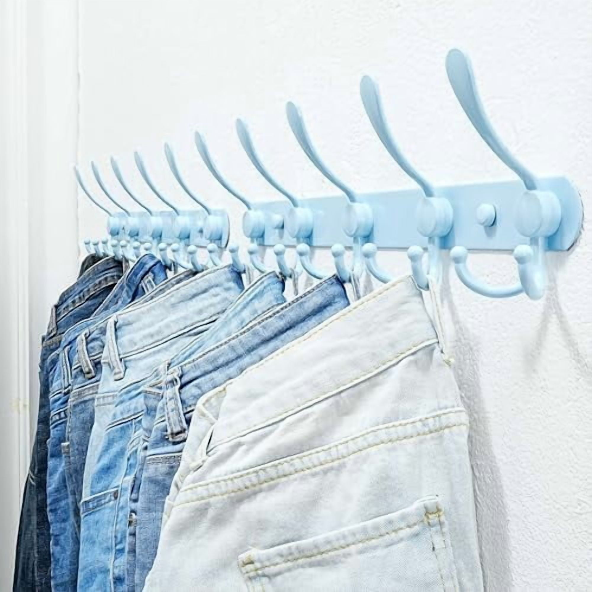 Coat Rack Wall Mounted - 5 Tri Hooks, Heavy Duty, Stainless Steel ...