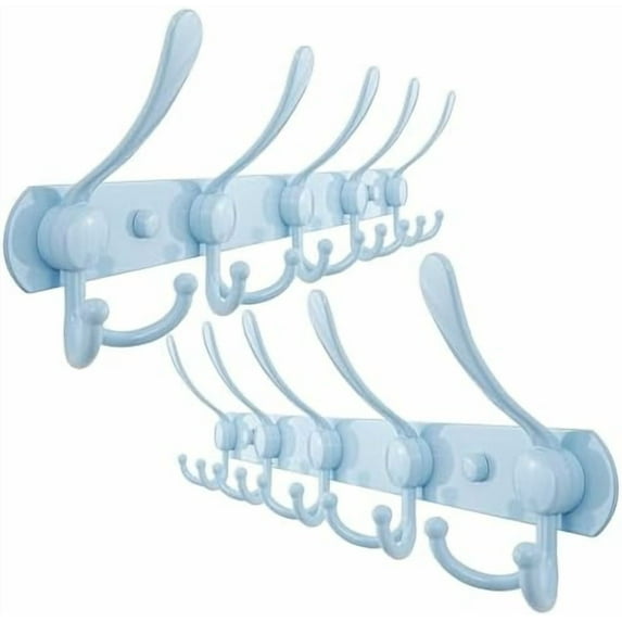 Coat Rack Wall Mounted - 5 Tri Hooks, Heavy Duty, Stainless Steel ...