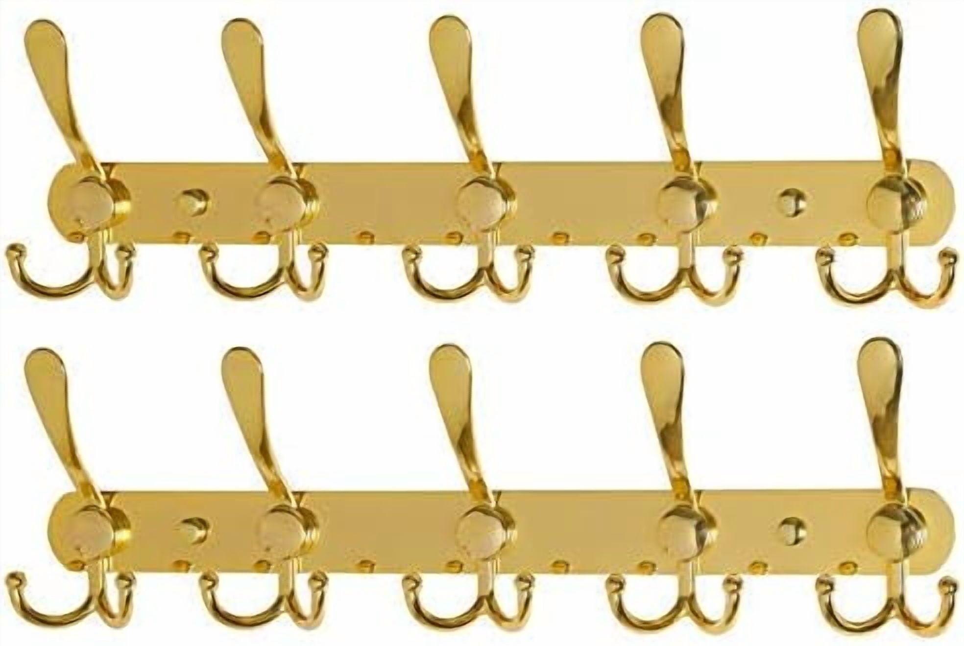 Coat Rack Wall Mounted - 5 Tri Hooks, Heavy Duty, Stainless Steel ...