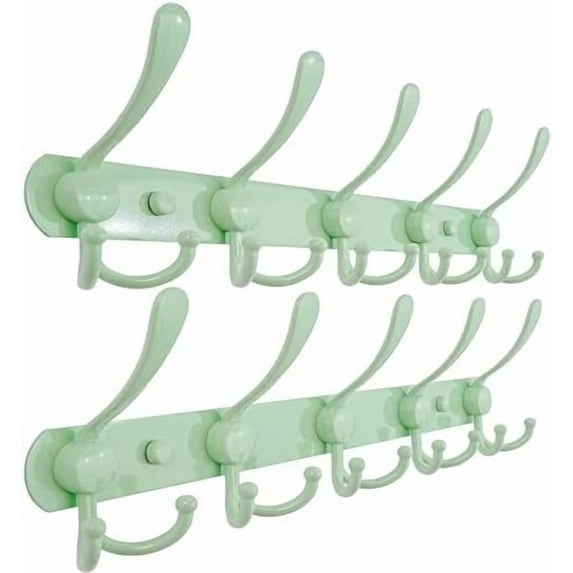 Coat Rack Wall Mounted - 5 Tri Hooks, Heavy Duty, Stainless Steel ...