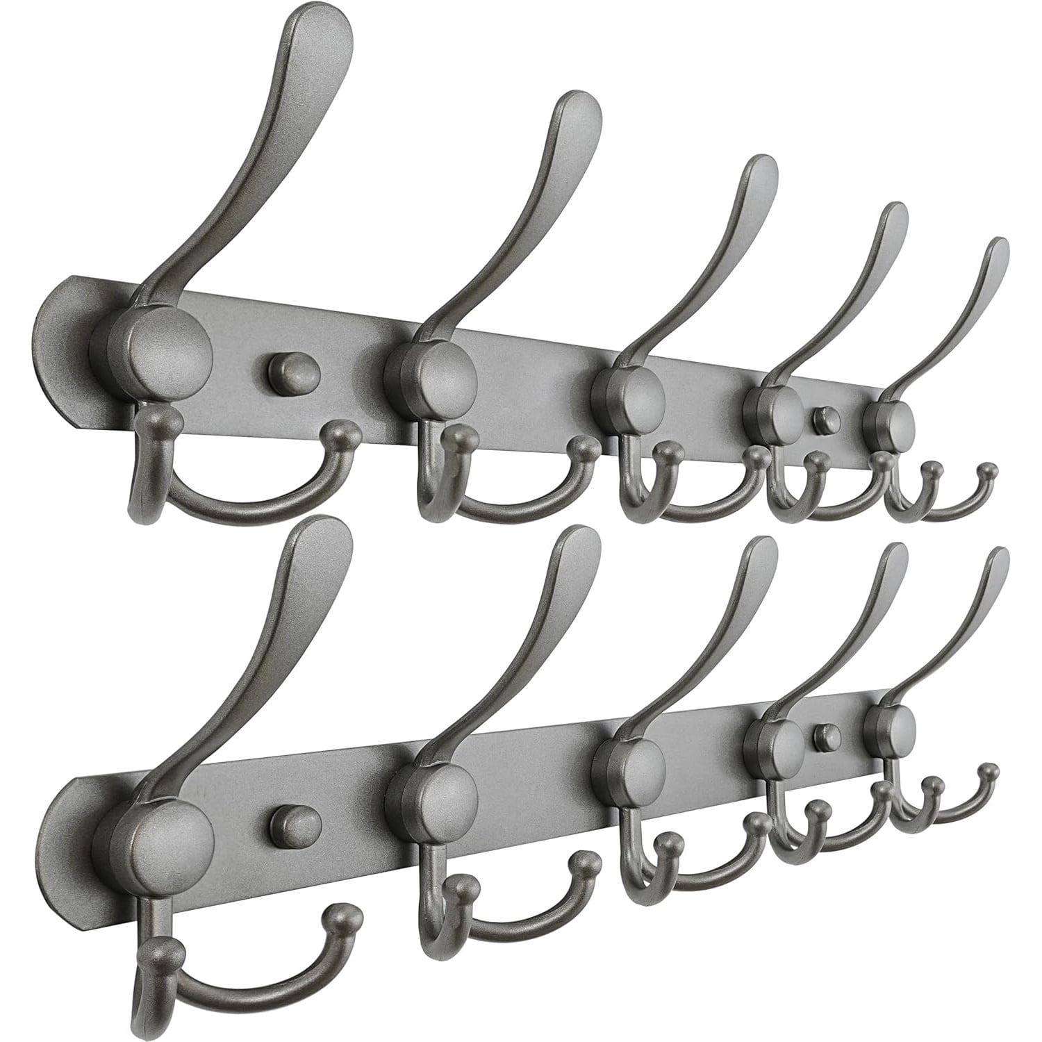 Coat Rack Wall Mounted - 5 Tri Hooks, Heavy Duty, Stainless Steel ...