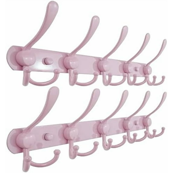 Coat Rack Wall Mounted - 5 Tri Hooks, Heavy Duty, Stainless Steel ...