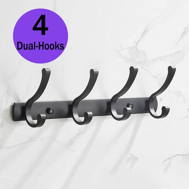 Coat Rack Wall Mounted Heavy Duty Wall Hooks for Wall Hanger with 8 ...