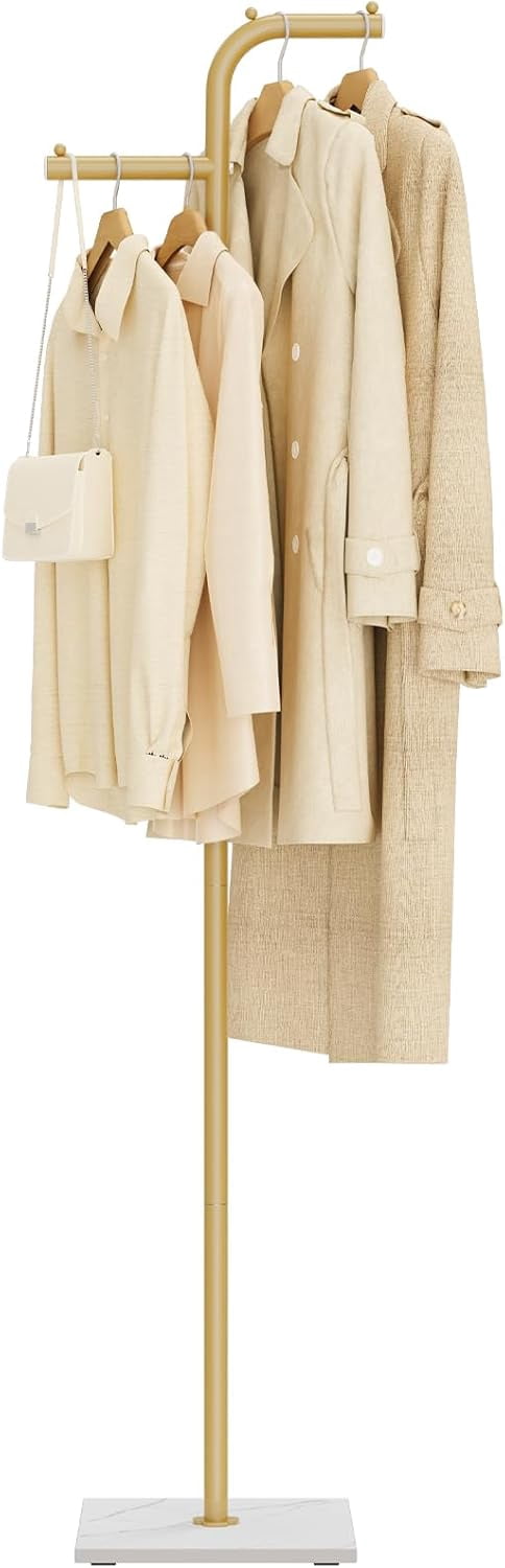 Coat Tree Freestanding, Modern Sturdy Clothes Hanger with Rock Slab ...
