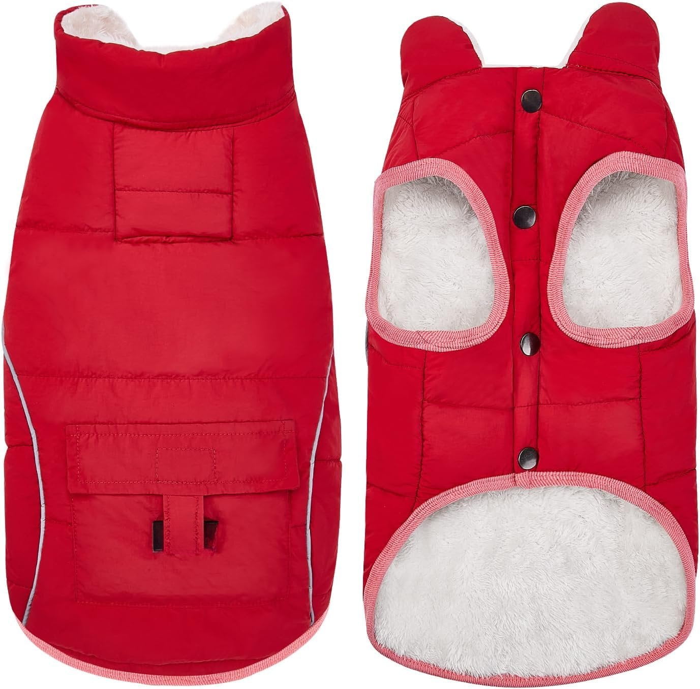 Coat - Warm Winter Coat , Reflective Winter Jacket with Pocket, Puppy ...