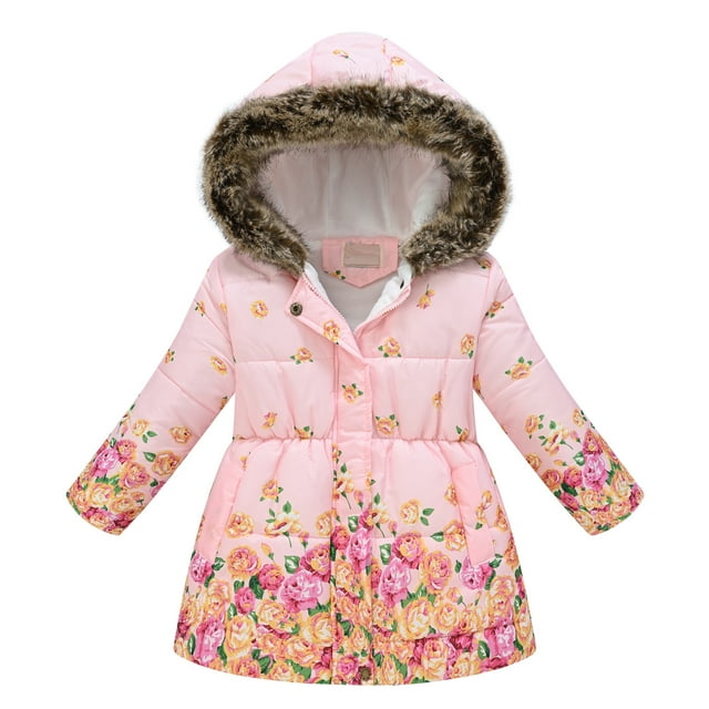 Coat for Girls Girls Coats Size 6 Toddler Girls Winter Long Sleeve ...