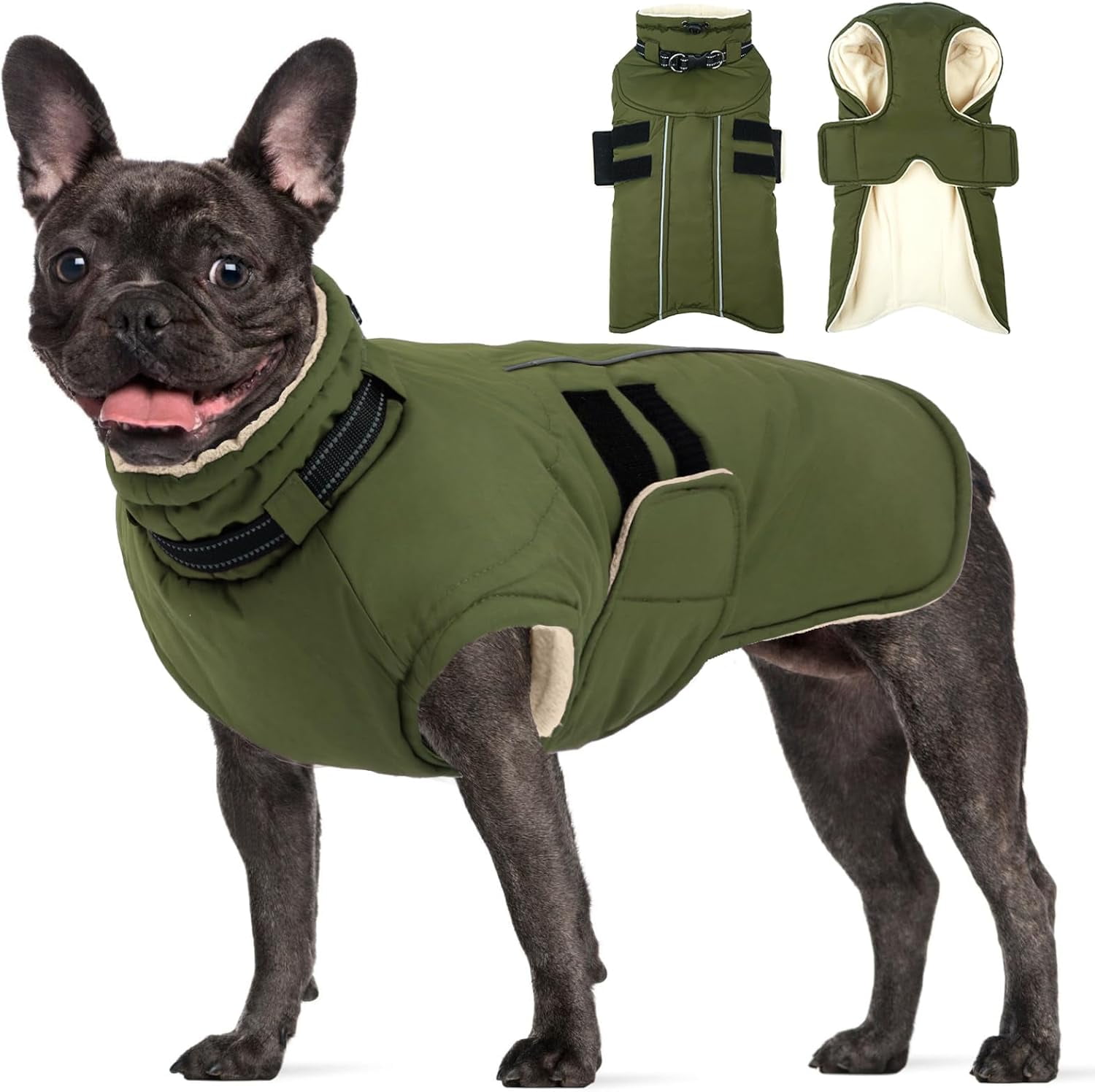 Coat for Large Dogs Winter Jacket with Harness Built-in Reflective ...