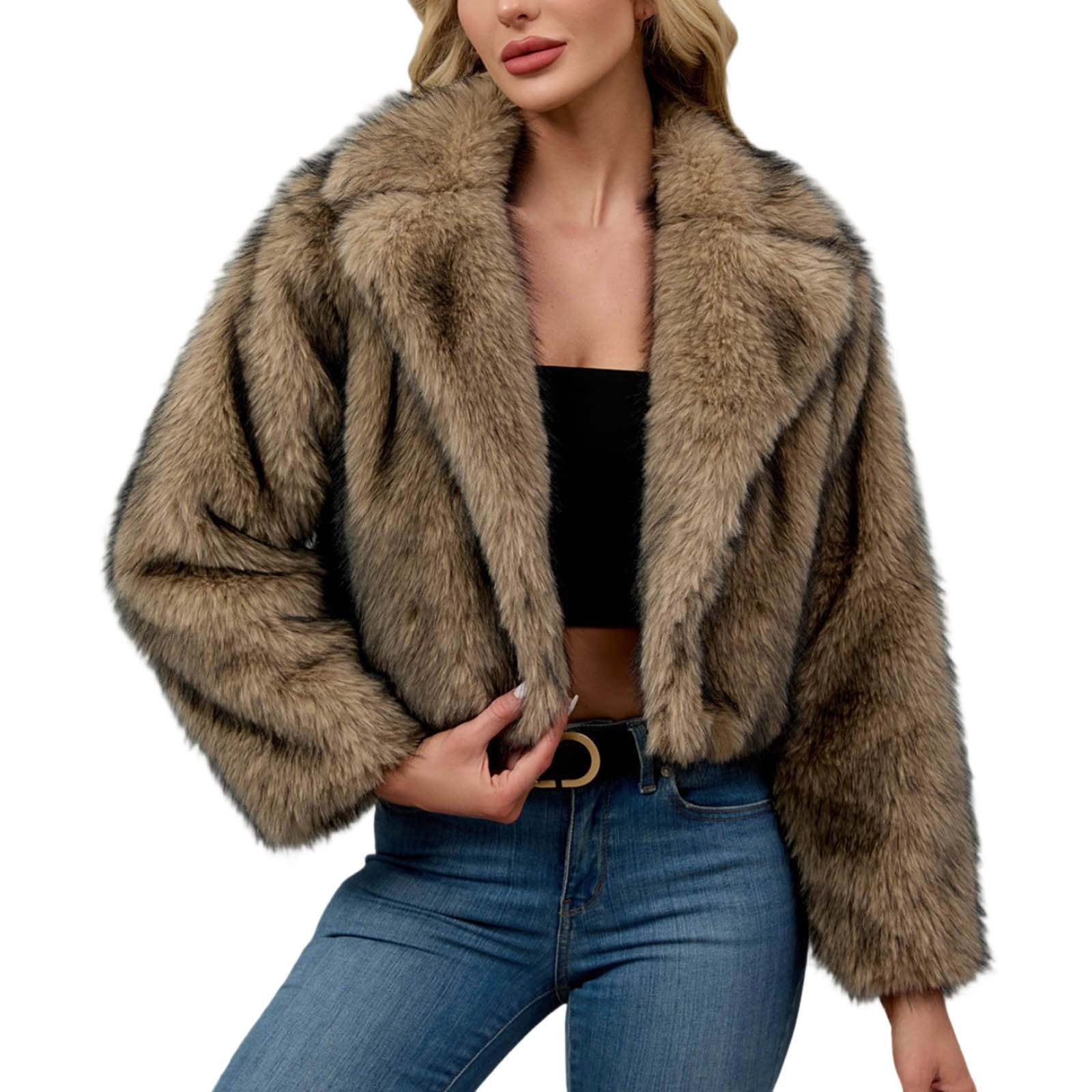 Coat for Women Jacket Winter Warm Short Coat Elegant Loose Fit Cardigan ...