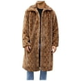 Coat for man Men's Long Overcoat with Trim Winter Coat for Cold Weather ...