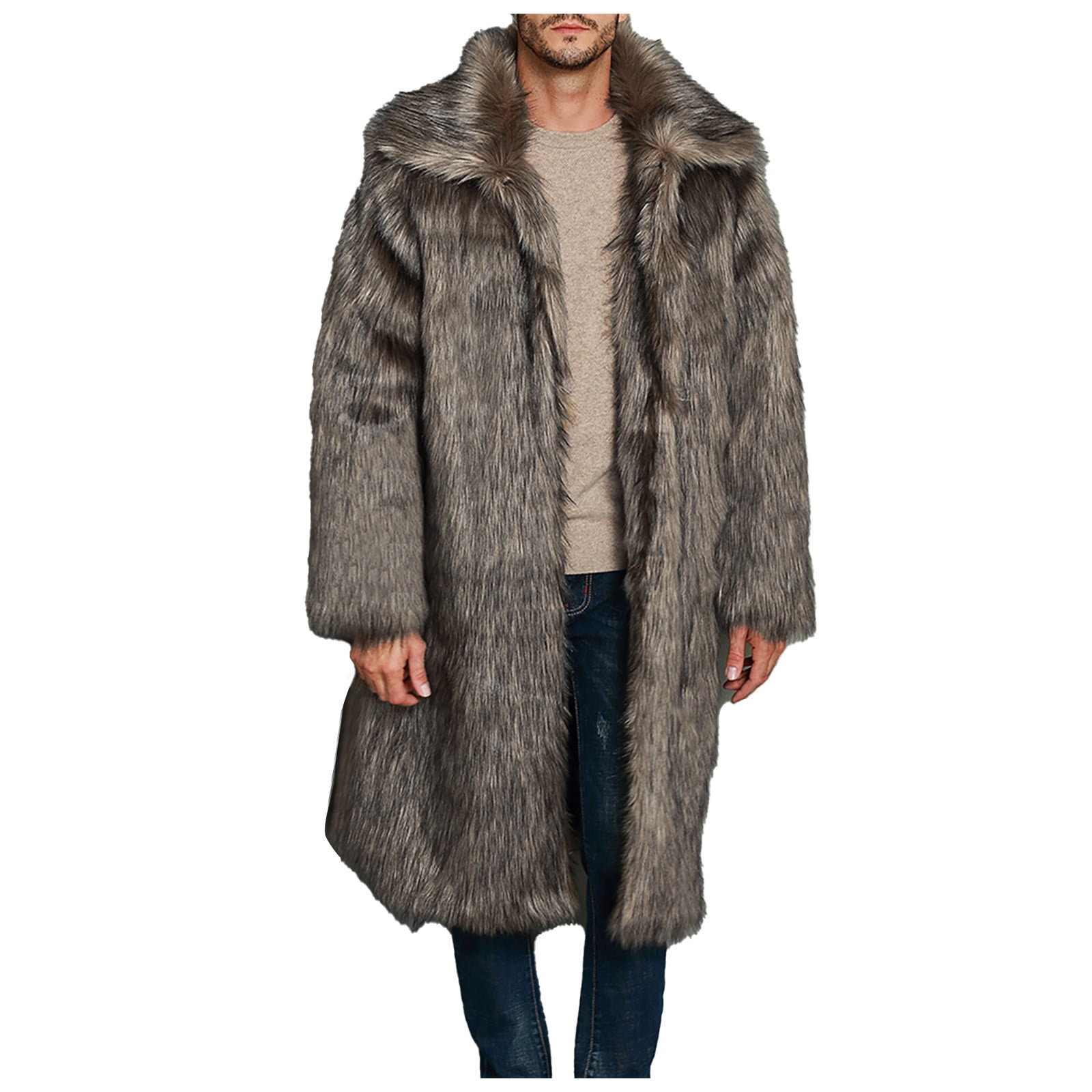 Coat for man Men's Winter Jacket Imitation Shearling Coat for Cold ...