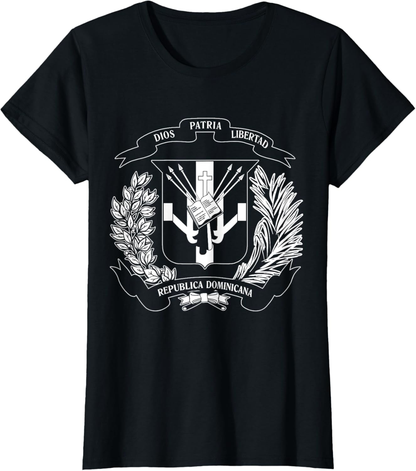 Coat of Arms Bandera Republica Dominicana Dominican Flag T-Shirt ...