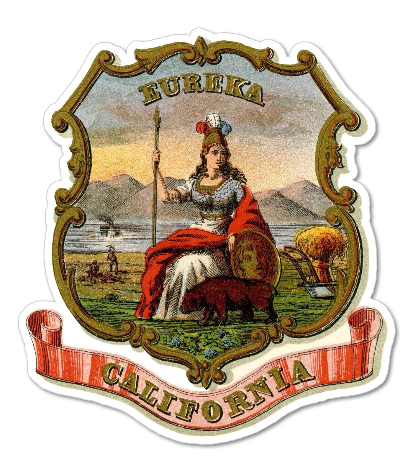 Coat of Arms California Car Truck Window Bumper Laptop Cooler Sticker ...