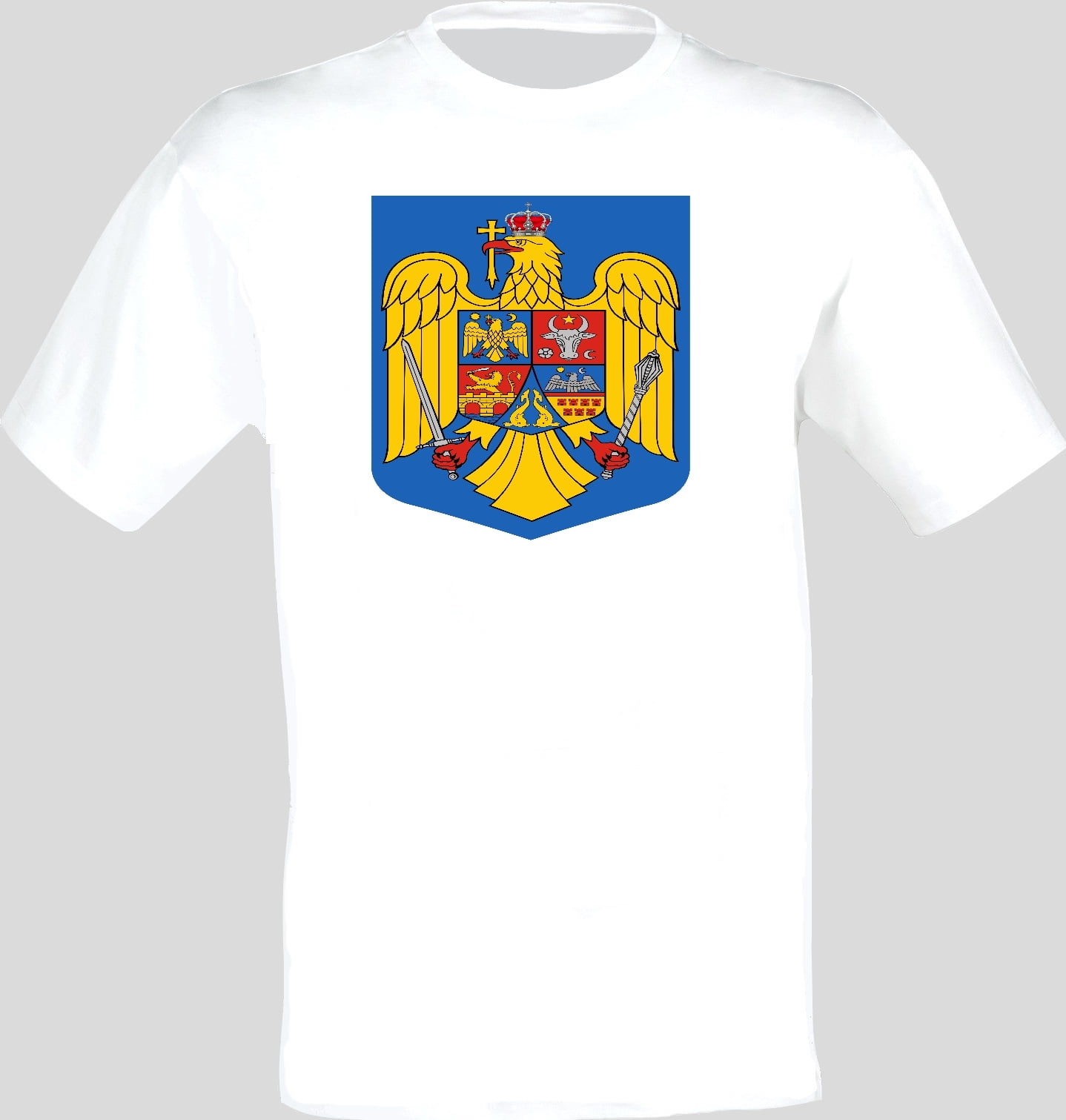 Coat of Arms Of The Romania Romanian Arms Flag T-Shirt All Sizes - Walmart.com
