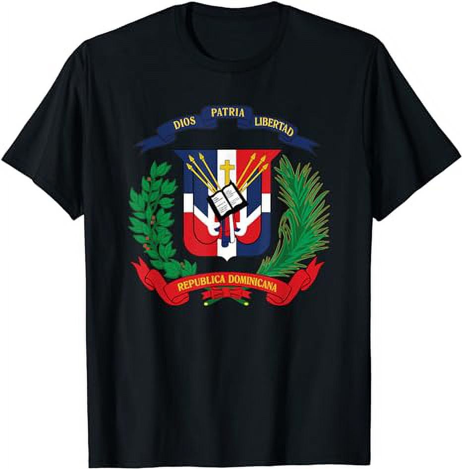 Coat of Arms Republica Dominicana Bandera Dominican Flag T-Shirt ...
