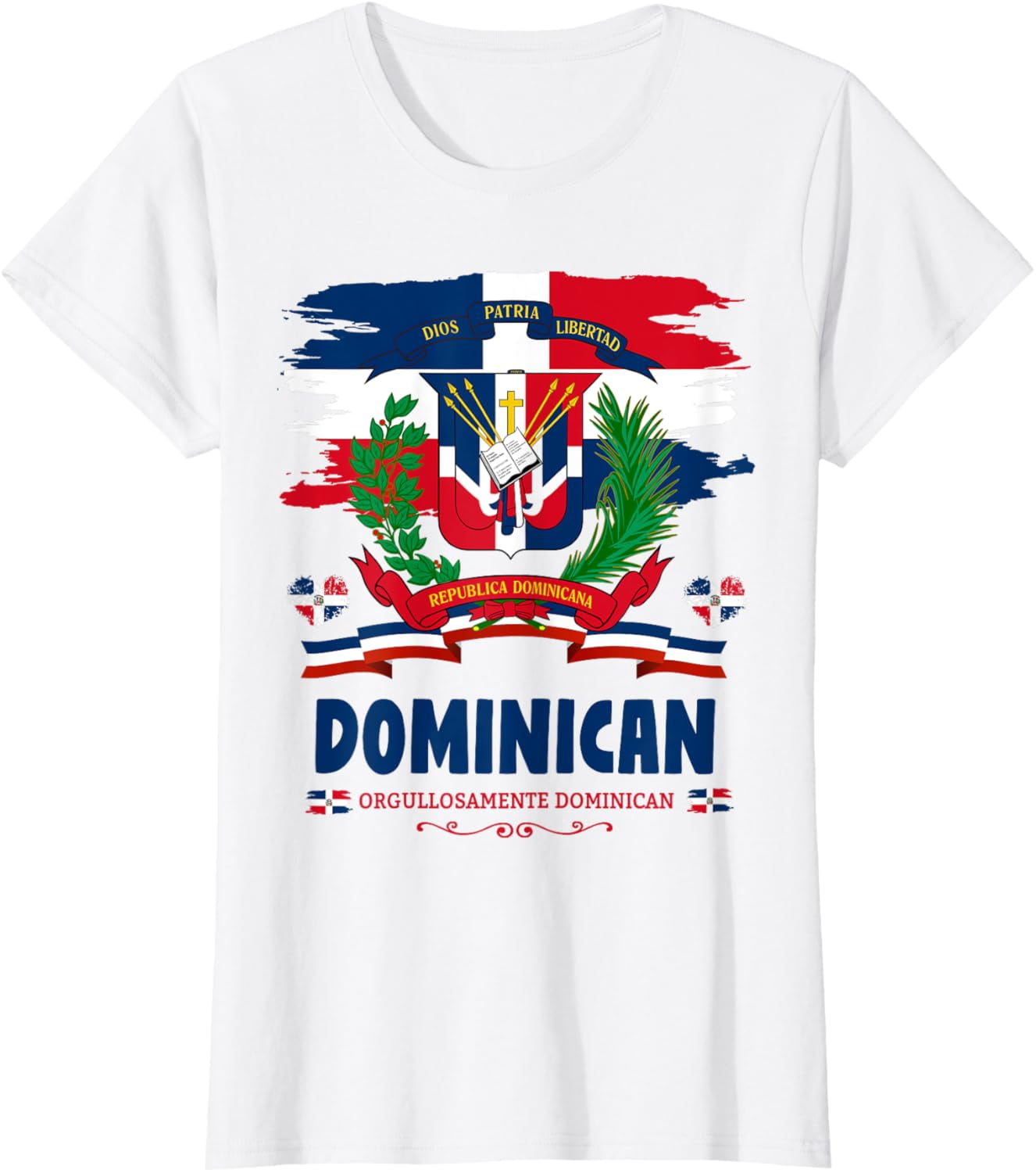 Coat of Arms Republica Dominicana For Kids & Dominican Flag T-Shirt ...