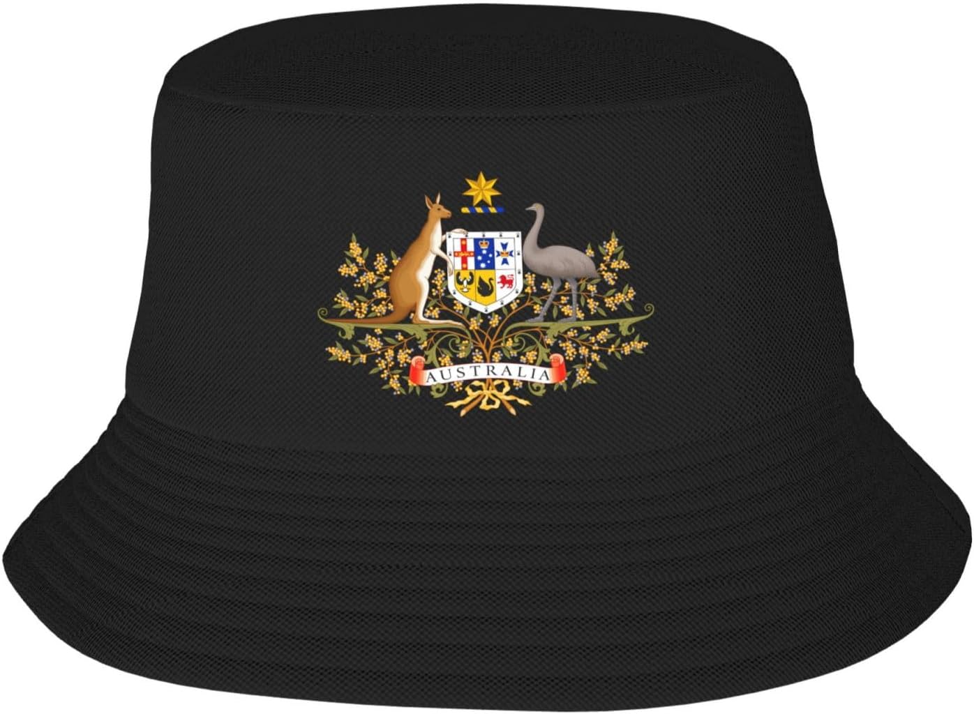 Coat of Arms of Australia Bucket Hat Reflective Foldable Beach Sun Hats ...