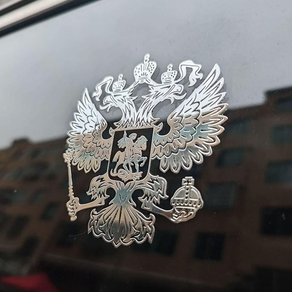 Coat of Arms of Russia Nickel Metal Car Stickers Decals Russian ...