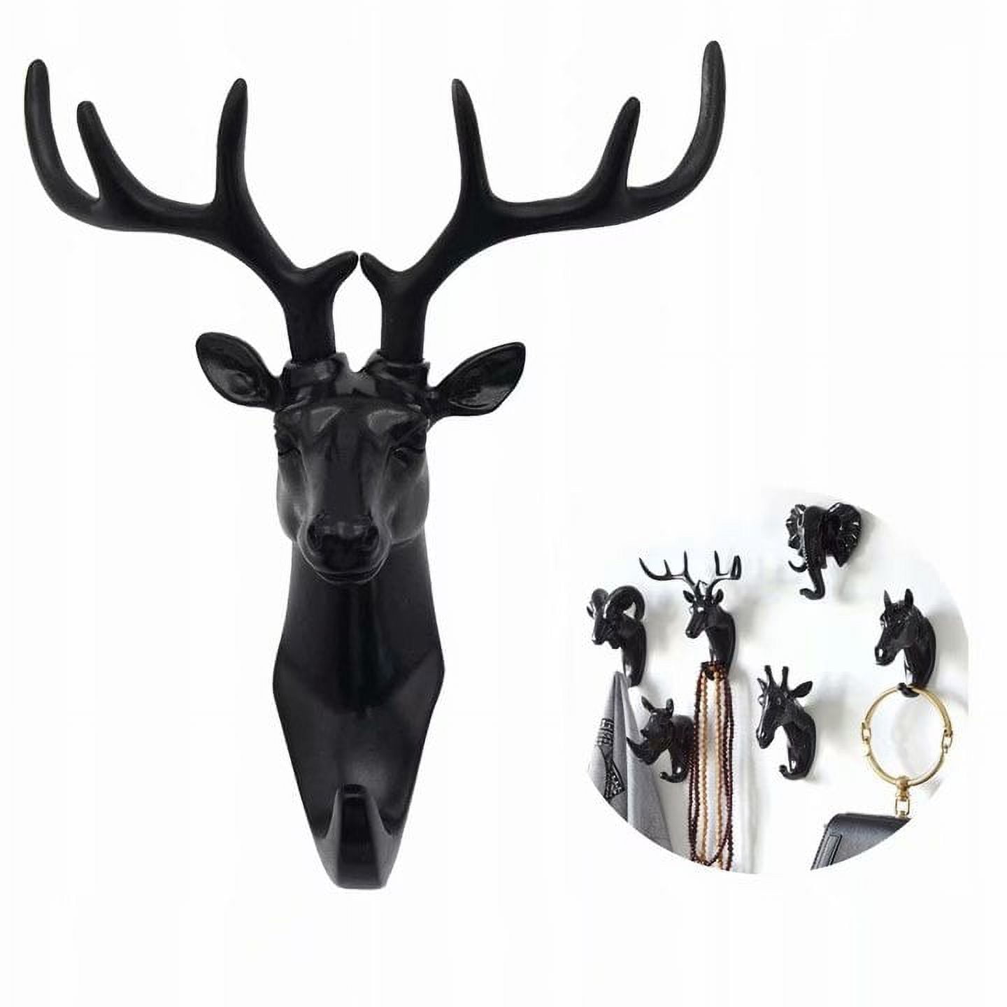 Coat rack and coat rack Towel rack Wall hook Key Animal coat rack Black ...