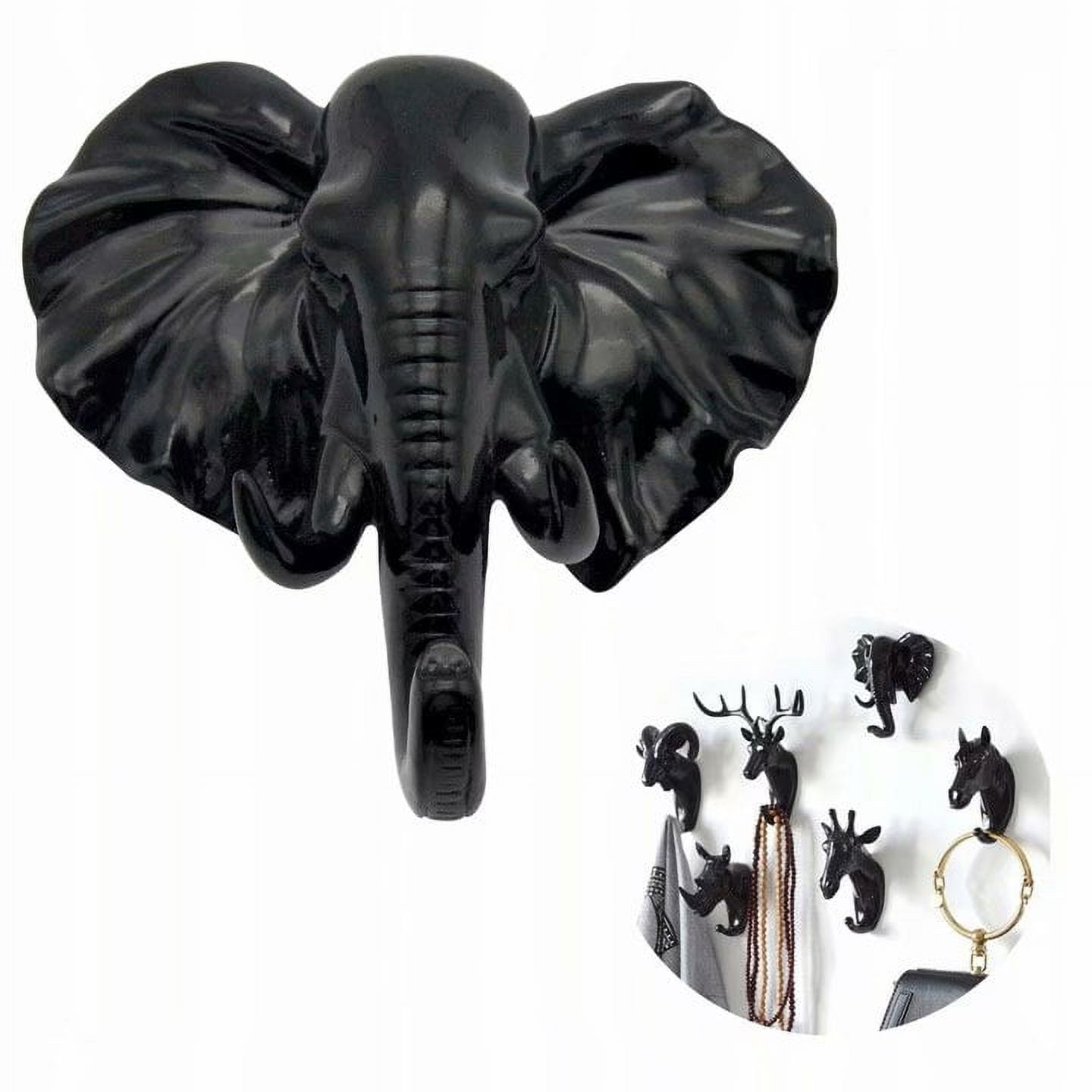 Coat rack and coat rack Towel rack Wall hook Key Animal coat rack Black ...