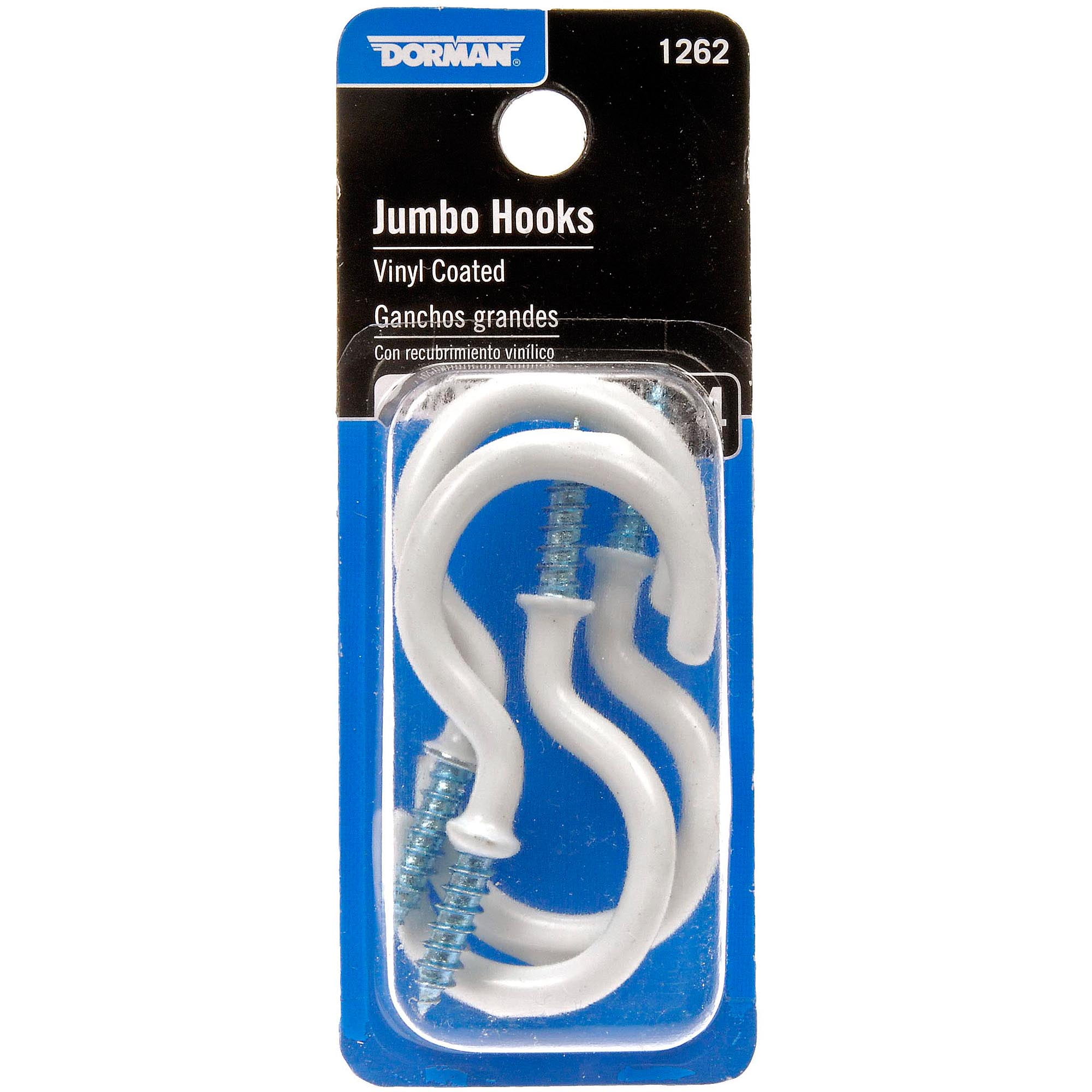 Coated Jumbo Hooks, 4-Pack - Walmart Business Supplies