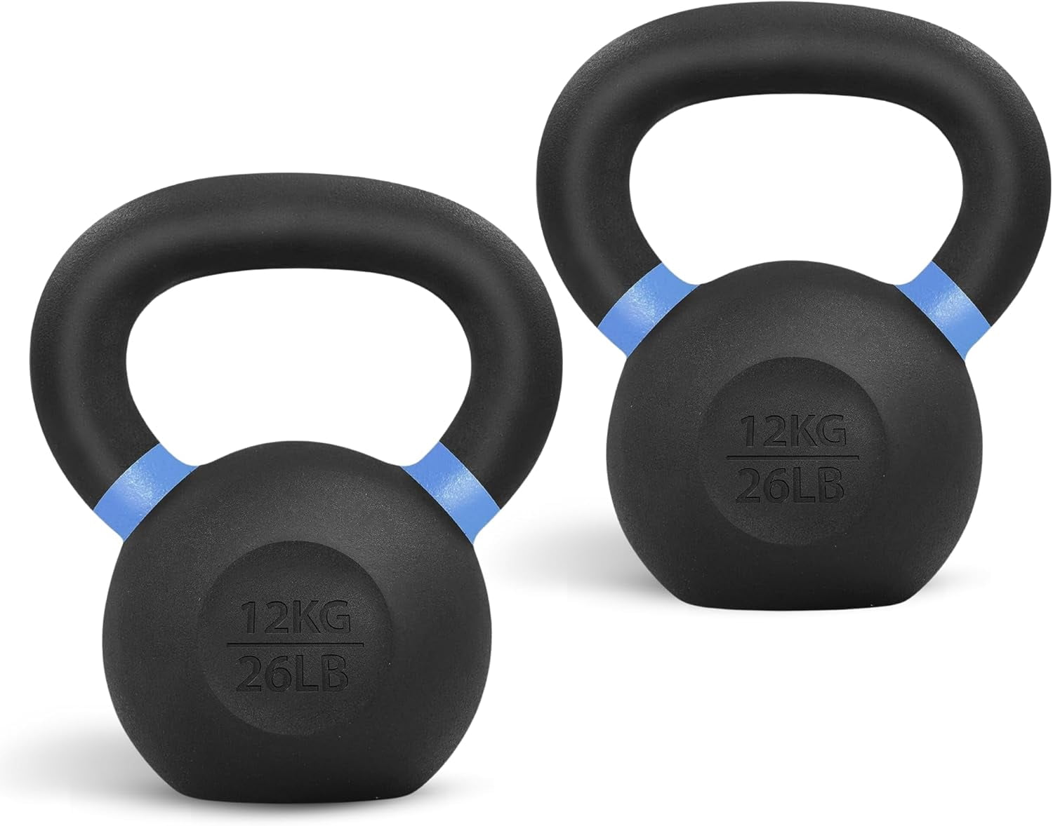 Coated Kettlebell, Cast Iron Core Kettlebells with Non-Slip Handle ...