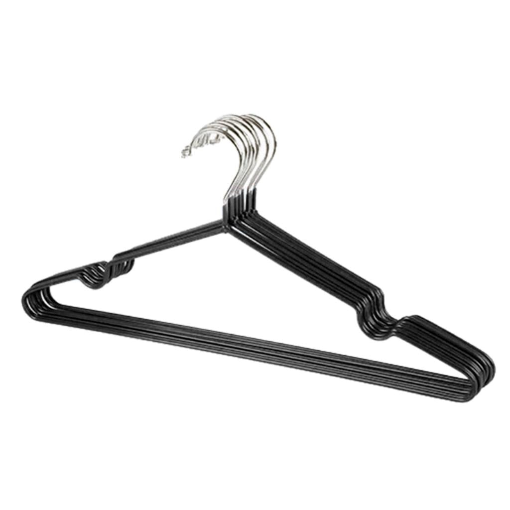 Coated Metal Hangers (10 Pack) Non Slip Hanger, Thin Space Saving Suit ...