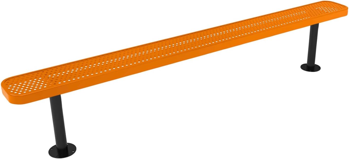 Coated Outdoor Furniture Heavy-Duty Outdoor Bench Thermoplastic Coated, Punched Steel ...