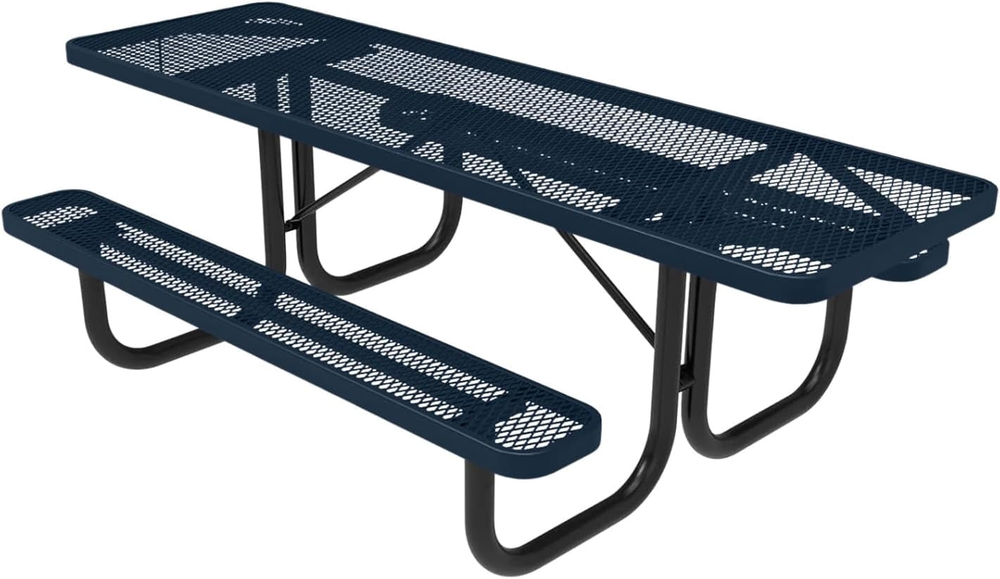 COATEDOUTDOORFURNITURE T8H2-TXTDBL Heavy Duty Rectangular Portable ...