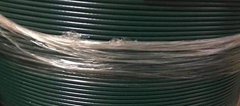 Coated to 3/16" Diameter, 7x7 Construction, Green Vinyl Coated Cable ...