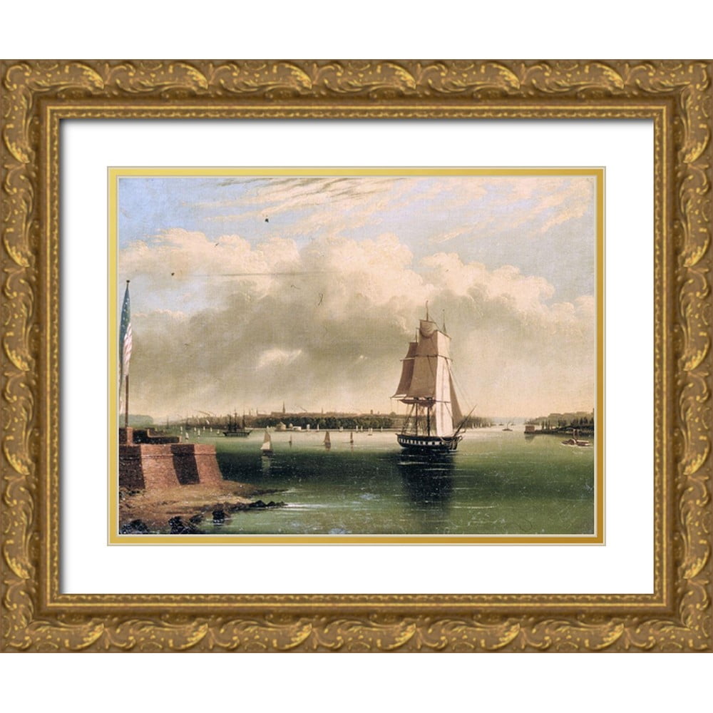 Coates, Edmund C. 14x12 Gold Ornate Wood Framed with Double Matting ...