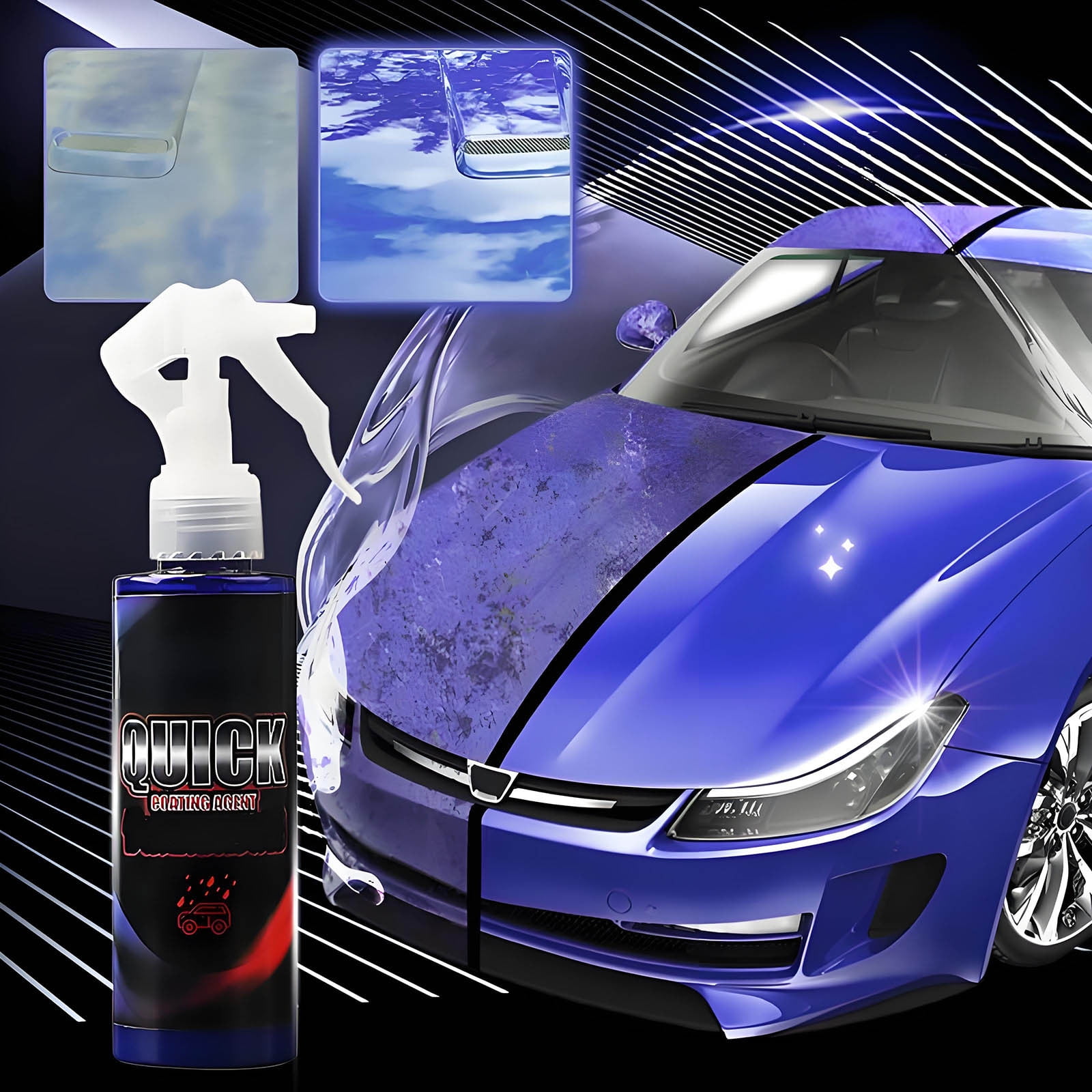 Coating Agent, Paint Polishing Liquid, Spray Crystal Plating, 150ml ...