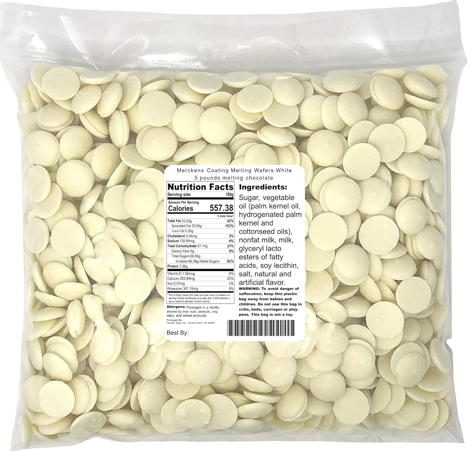 Coating Melting Wafers White 5 pounds melting chocolate, 80 Ounce ...