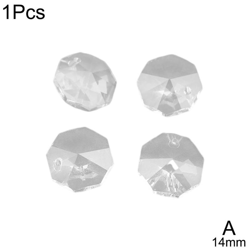 Coating Octagon Bead Prisms Garland Glass Chandelier Wedding Crystal ...